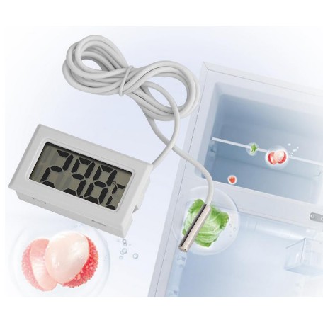 Mini Temperature Probe Sensor Digital LCD Thermometer (Pengukur Suhu ...