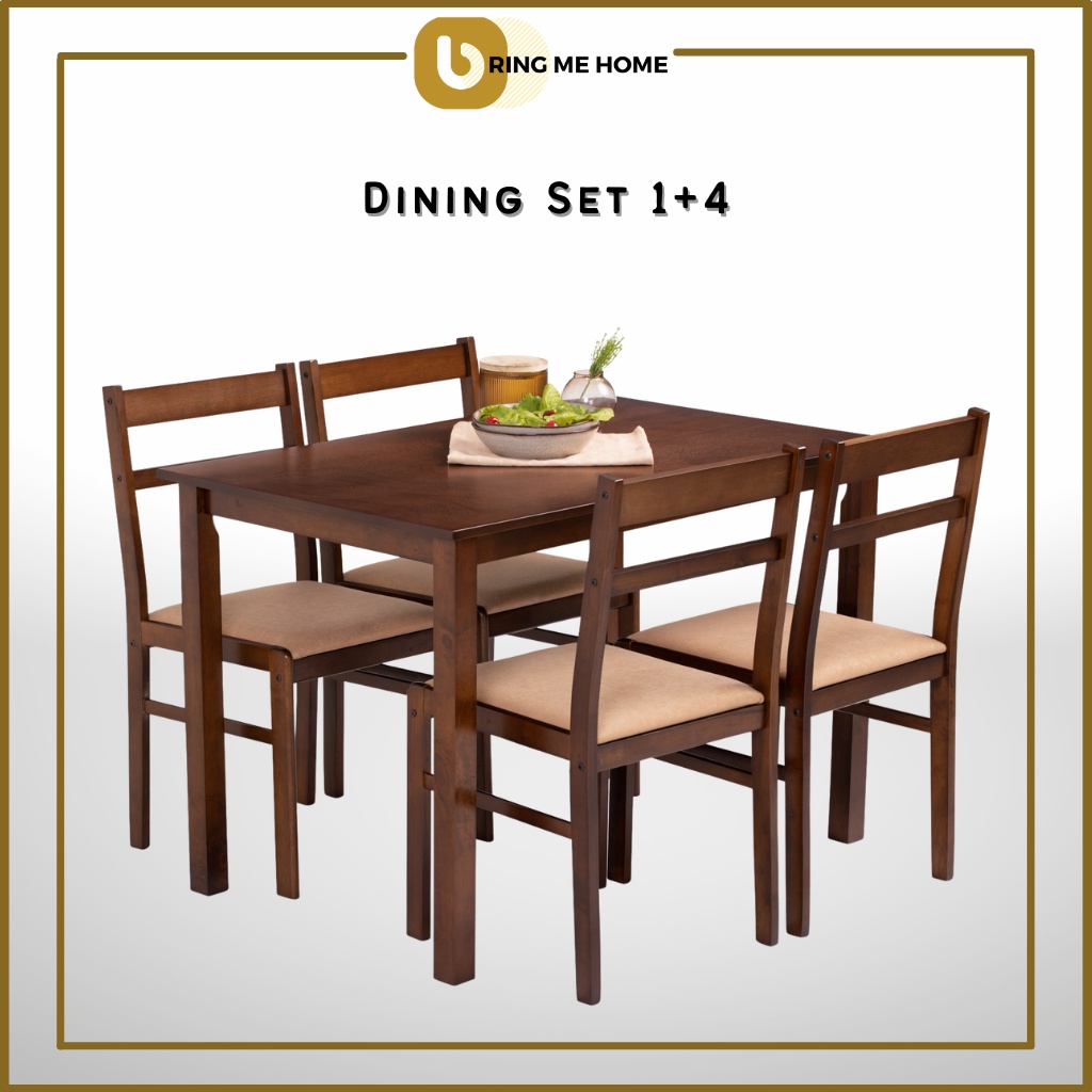 MACRO Wood Dining Set 4 Seater Dining Table Set 4 Seater Dining Table 4 ...