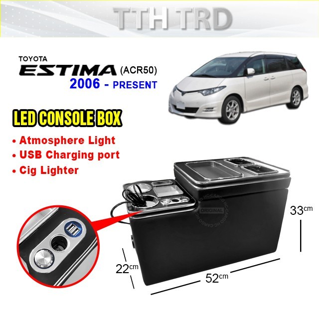 Toyota Estima ( ACR 50 ) 2006 - Present MPV 22 Console Box Atmosphere ...
