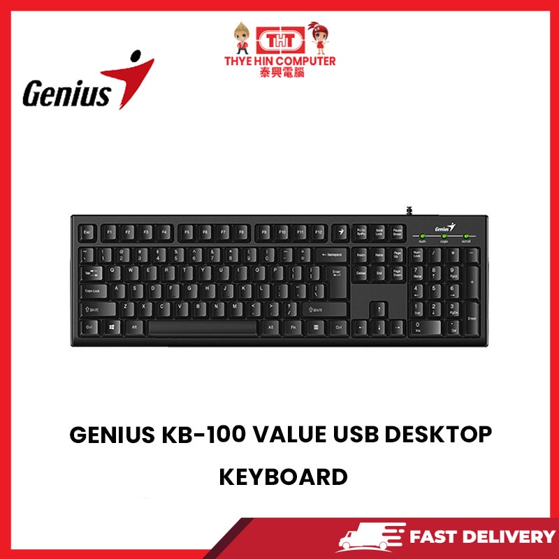 GENIUS KB-100 VALUE USB DESKTOP KEYBOARD | Shopee Malaysia