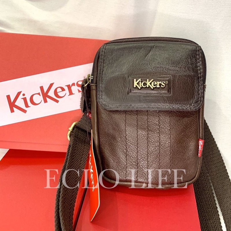 Kickers Sling Bag Pouch Bag (2 in 1) Original Genuine Leather Attach ...