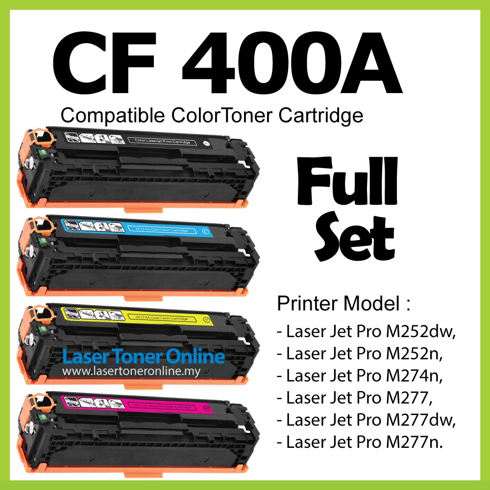 Full Set Compatible to HP CF400A CF401A CF402A CF403A FOR HP 201A 400 ...
