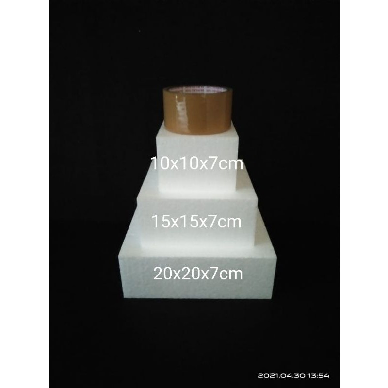 3 Tiers 21cm High Dummy Cake Styrofoam Cork Cake Box Tier Set | Shopee ...
