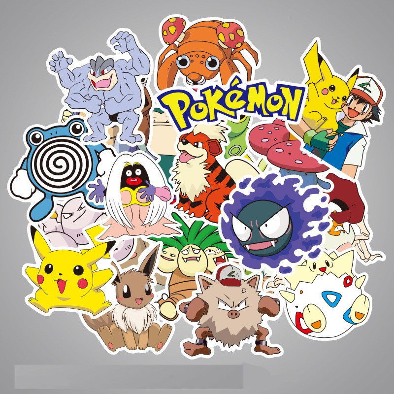 80pcs POKEMON Vinyl Decal Stickers bomb for laptop luggage motorbike ...