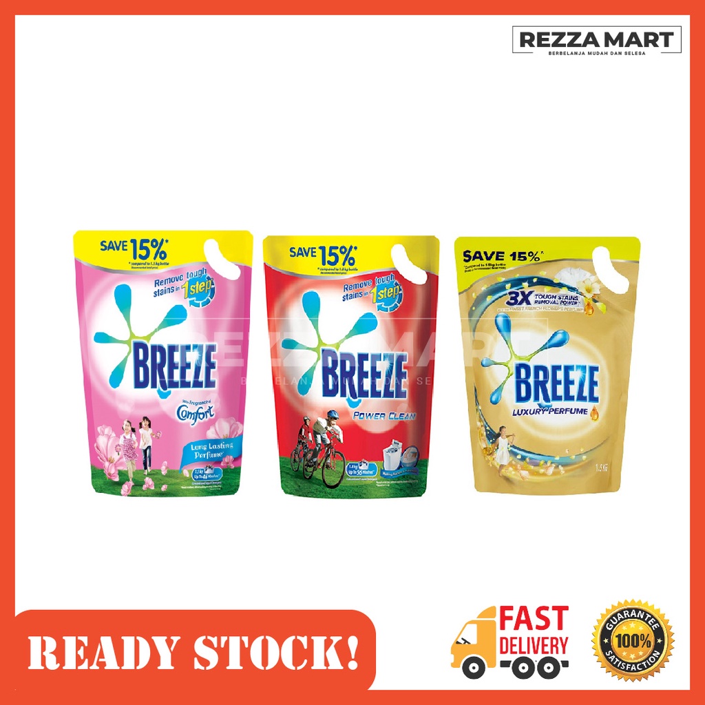 Breeze Detergent Liquid Refill (1.5kg) | Shopee Malaysia