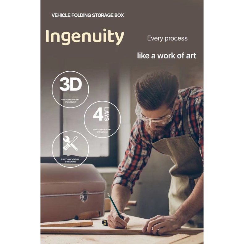 RD STOCK🔥Car trunk storage vehicle organizer and storage box foldable ...