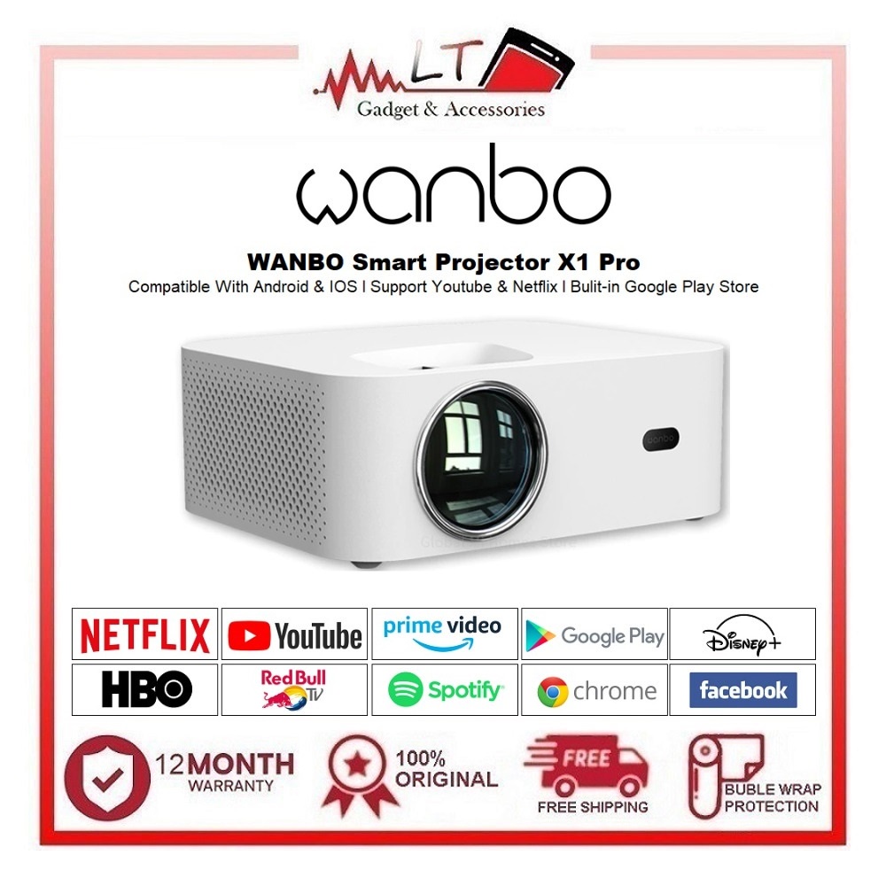 🔥[NEW] WANBO Smart Projector X1 Pro (720p HD, Built-in Android OS ...