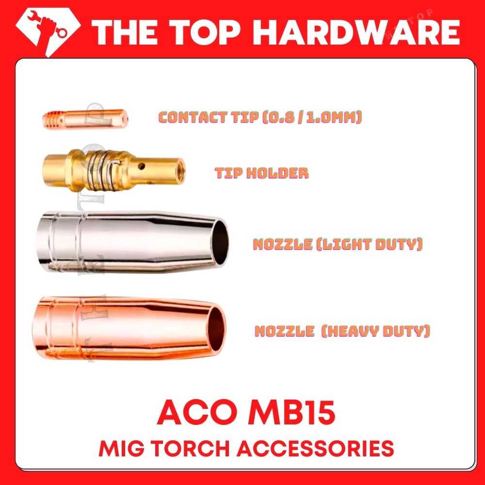 *READY STOCK* ACO MB15 GAS NOZZLE HEAVY DUTY HIGH QUALITY TIP HOLDER ...