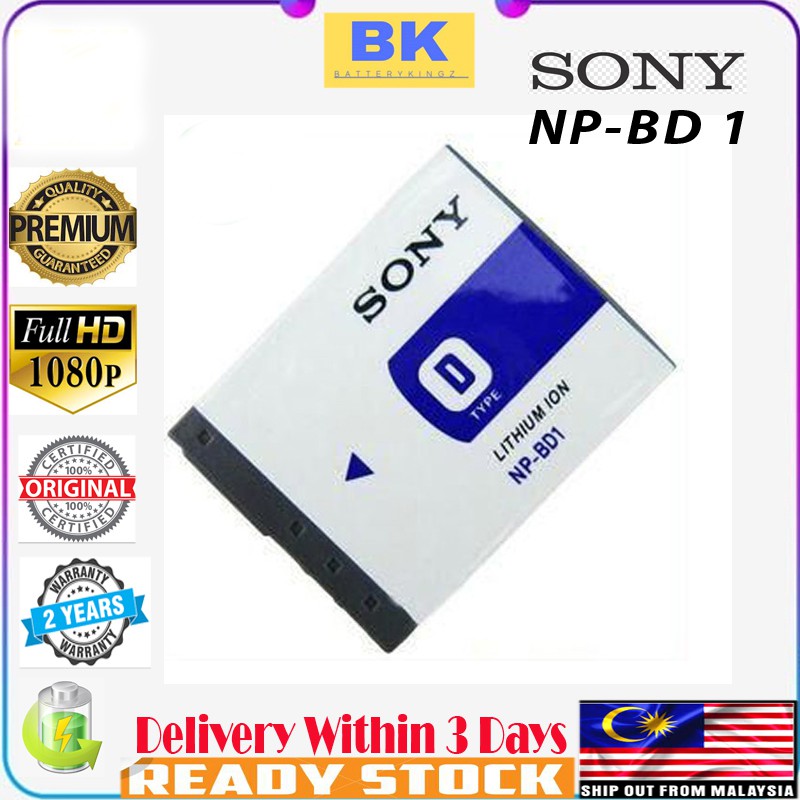 Sony NP-BD1 D Lithium Ion Rechargeable Battery | Shopee Malaysia