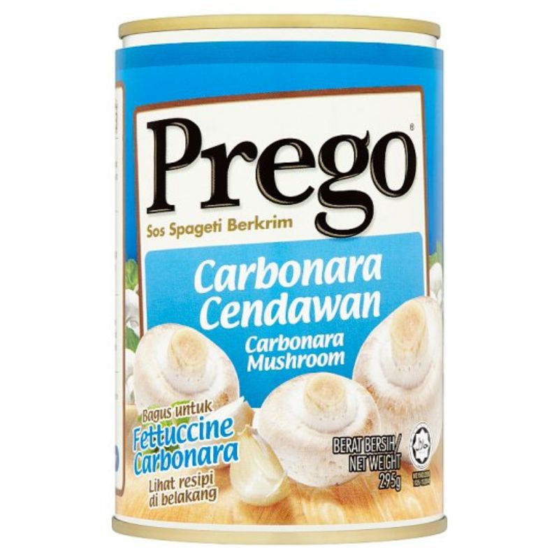 PREGO SOS PASTA BERKRIM CARBONARA MUSHROOM CARBONARA CENDAWAN 295G ...