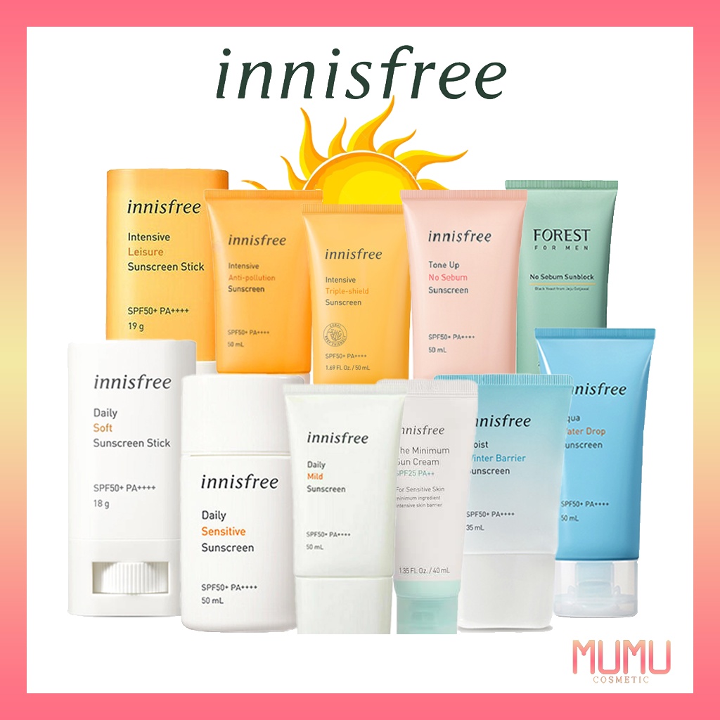 Innisfree / Sunscreen Collection / Daily Mild / Sensitive / Intensive ...