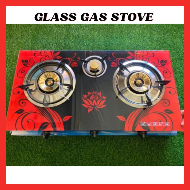 DAPUR GAS 3 TUNGKU DAPUR GAS KACA DAPUR KACA MUDAH ALIH GLASS GAS STOVE ...