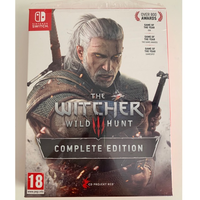 Nintendo Switch Original Game Disc Of The Year The Witcher 3 Complete ...