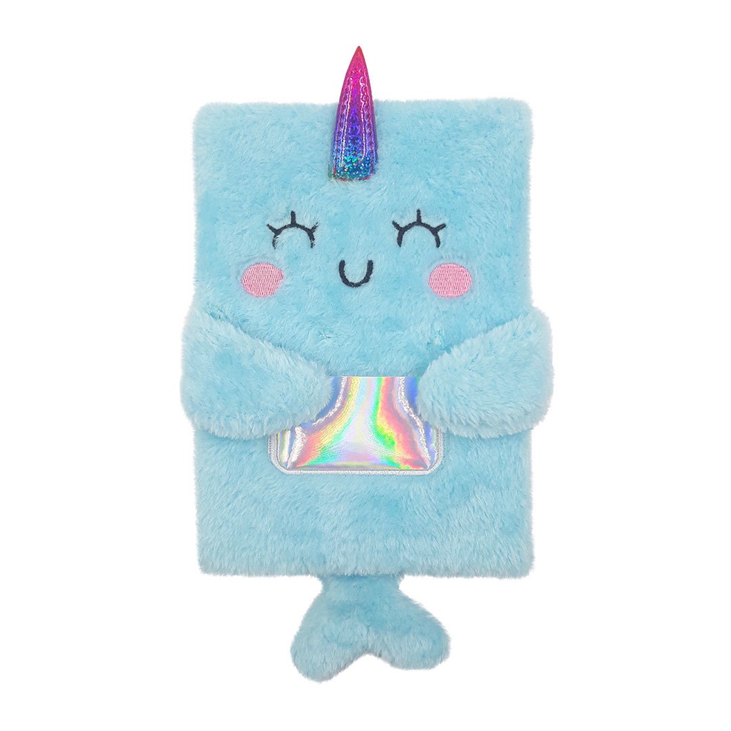 INKY Plush Collection - Narwhals Furry Notebook | Shopee Malaysia