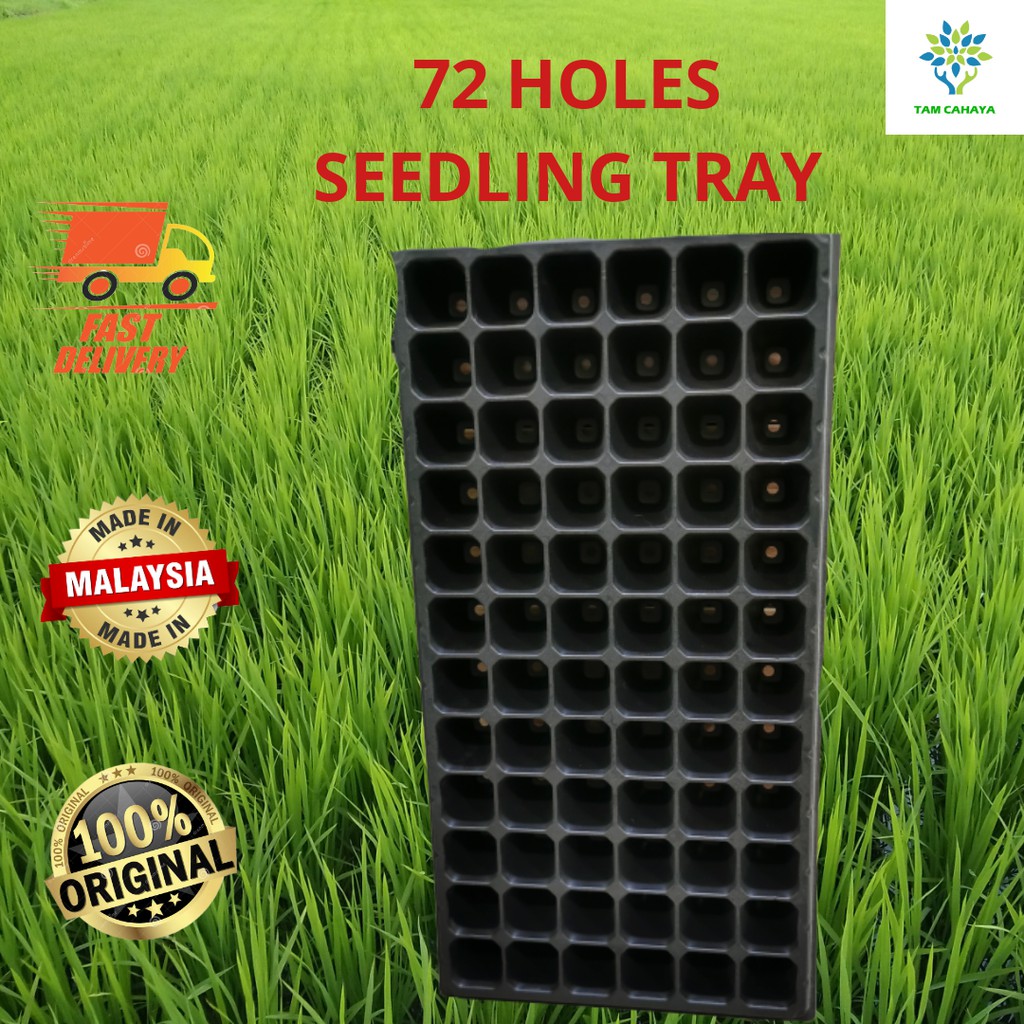 1pcs 72 HOLE SEEDLING TRAY SEMAIAN PLASTIC NURSERY SEED GERMINATION ...