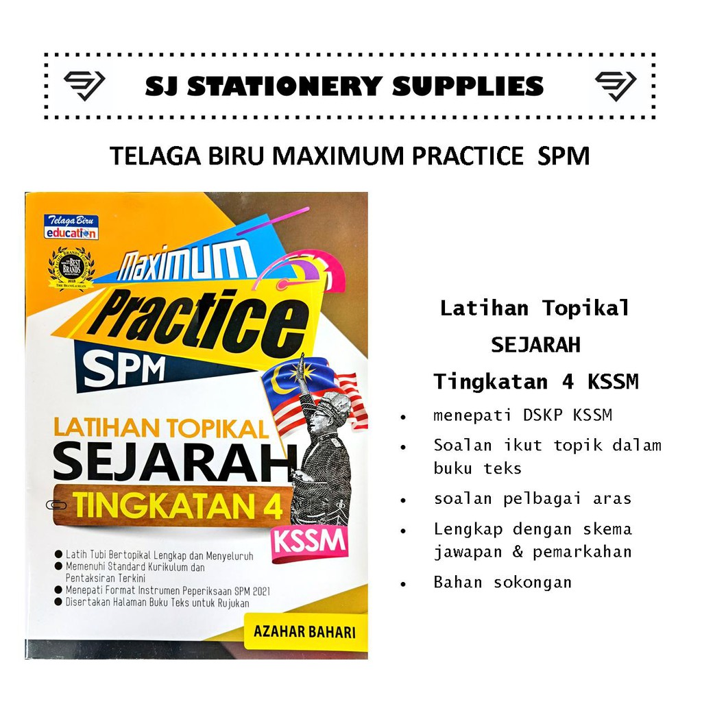 TELAGA BIRU MAXIMUM PRACTICE SPM LATIHAN TOPIKAL SEJARAH TINGKATAN 4 | Shopee Malaysia