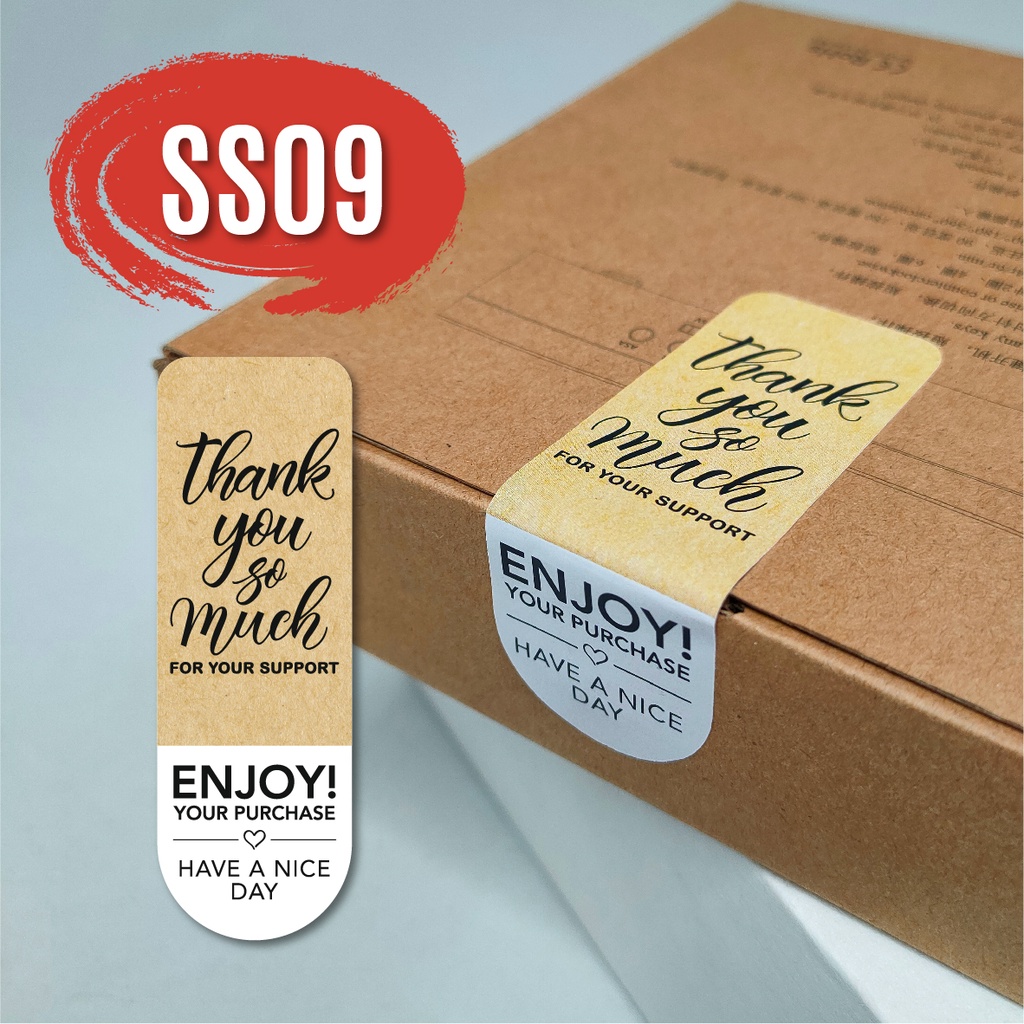 Thank You Box Seal Sticker / Packaging Seal Sticker | Shopee Malaysia