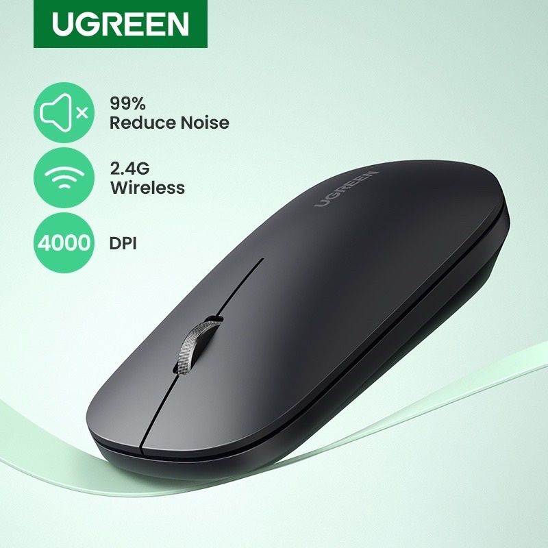 UGREEN MU001 Portable Wireless Mouse 4000 DPI For Computer Laptop PC ...