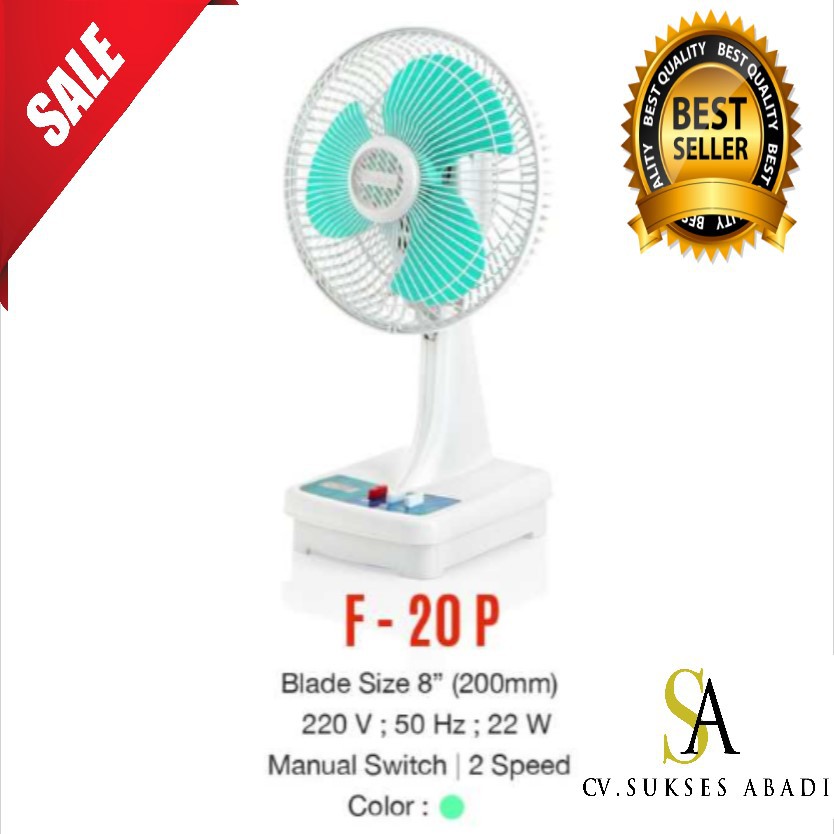Desk FAN - MASPION 8 INCH F 20P Sitting FAN Surabaya F-20P | Shopee ...