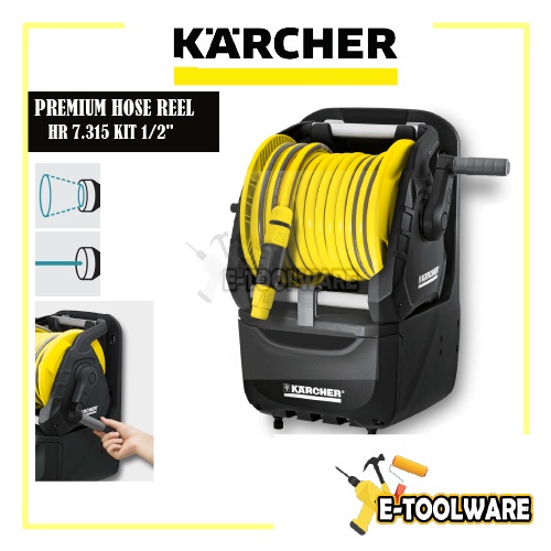 Karcher Premium Hose Reel Set HR 7.315 x 15M (1/2" PrimoFlex® HOSE ...