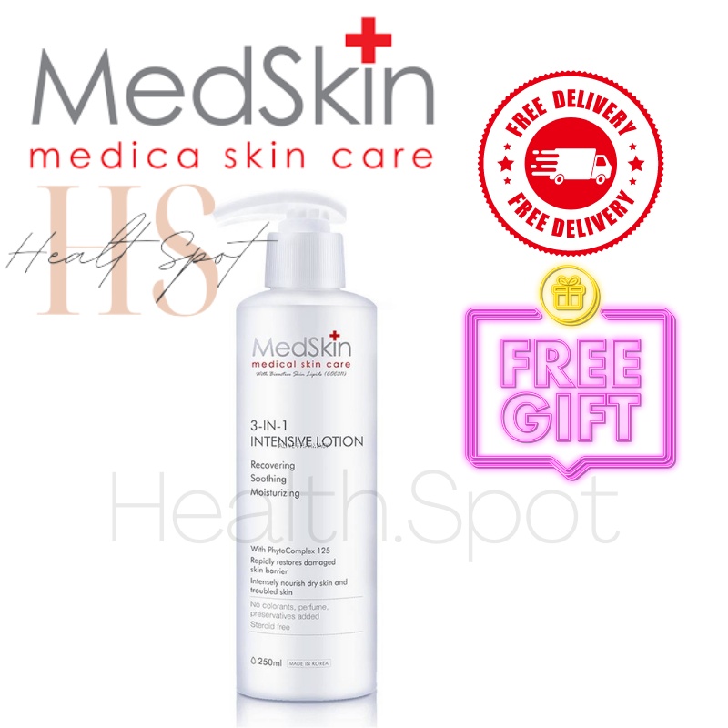 Medskin 3 in1 Intensive Lotion (25G/250ML) with *Free Gift* | Shopee ...