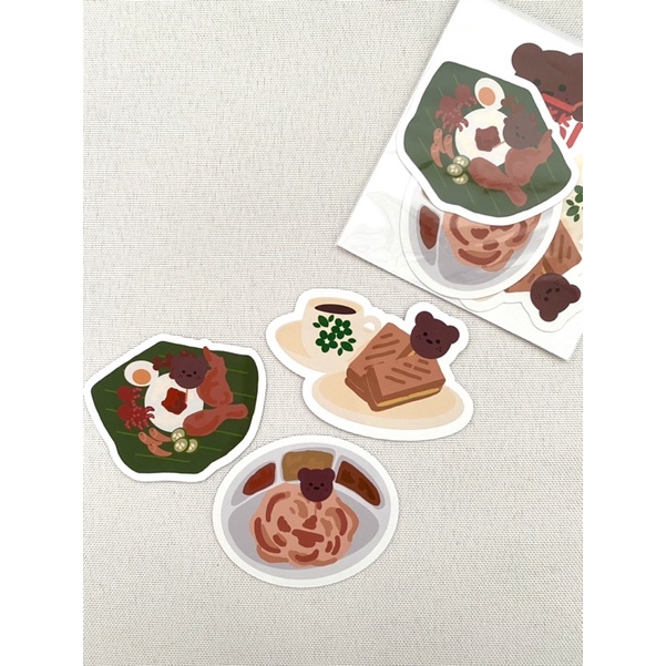Malaysian breakfast sticker | cute food sticker | sticker shop | Shopee ...