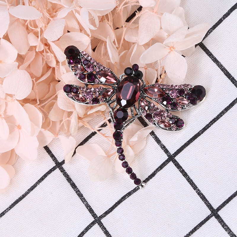 New Arrival Women Elegant Crystal Dragonfly Luxury Pins Brooch Decoration Boutique Insec Series ...