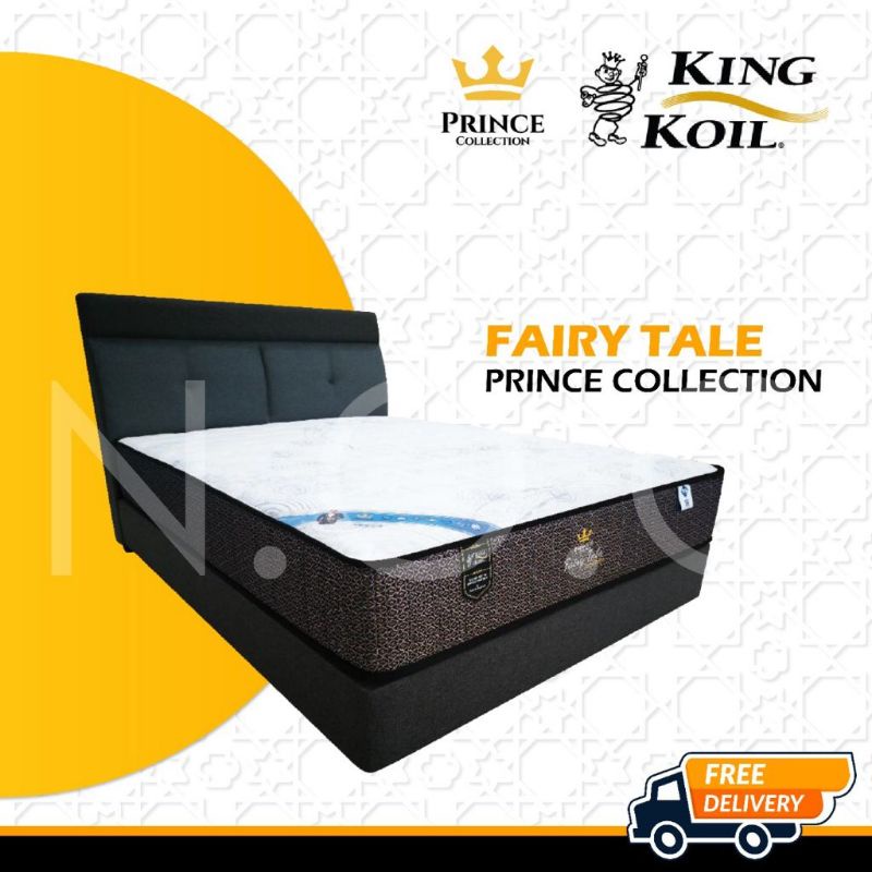 Full Set King Koil Prince Collection FAIRY TALE 11 Inches Chiropractic Coil System Mattress Divan Headboard