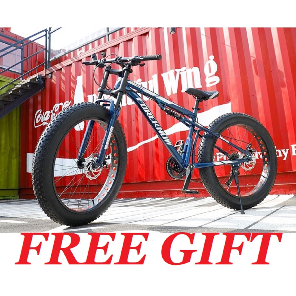 Fat Bike 24 26 Inch MTB Mountain Bike 4.0 Tires 21 Speed Rim/ 3 5 Spoke ...
