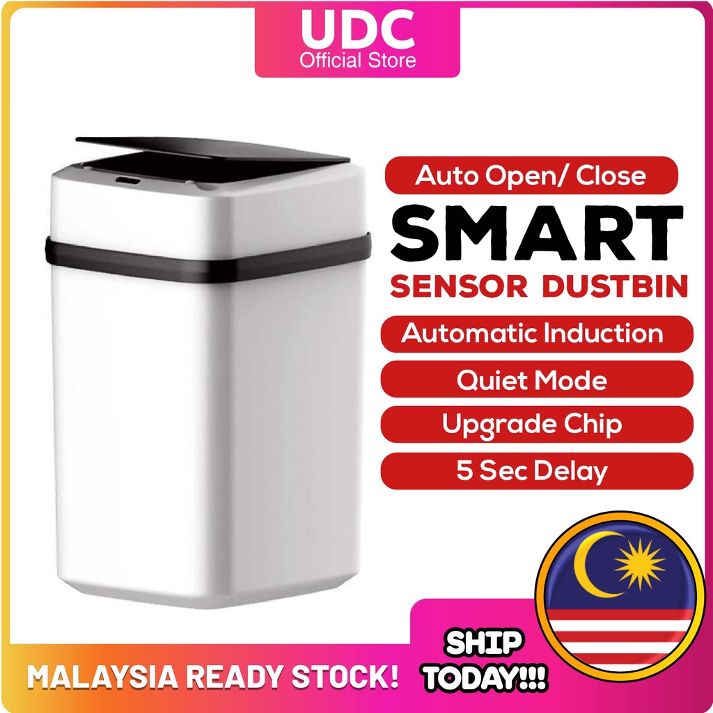 UDC 🗑 Smart Sensor Trash Automatic Opening Dustbin Smart Rubbish Bin ...