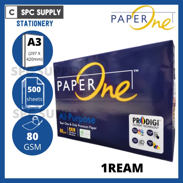 PaperOne A3 Paper 80gsm - 500 SHEETS/Photostat Paper/Copier Paper/Kertas A3 paper | Shopee Malaysia