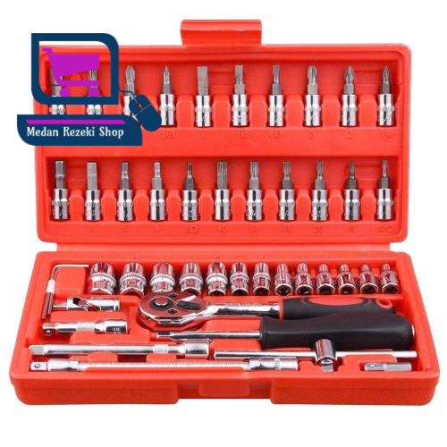 Spanar Sepana Pemutar Skru Screwdriver Soket 46pcs Set Ratchet Socket ...