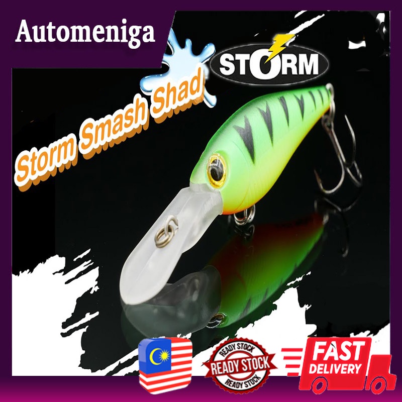 Storm Lure Smash Shad SMS 5cm 6cm Fishing Lure Storm Umpan Ikan Siakap ...