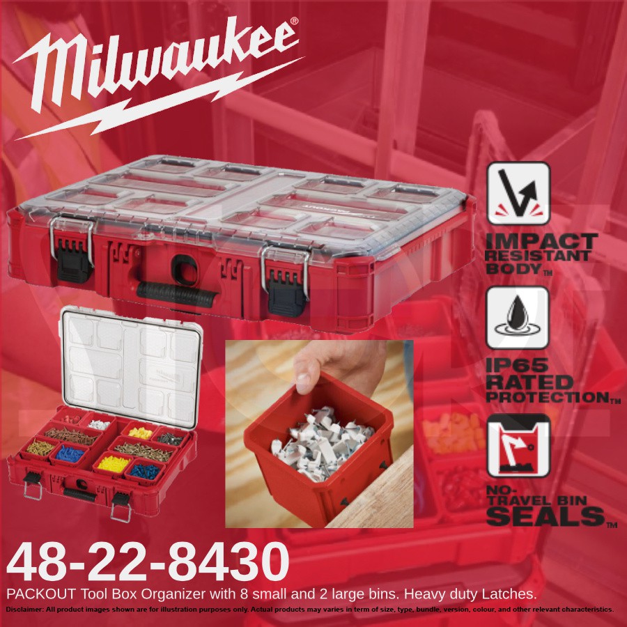 Milwaukee PACKOUT Organizer Large 48-22-8430. | Shopee Malaysia