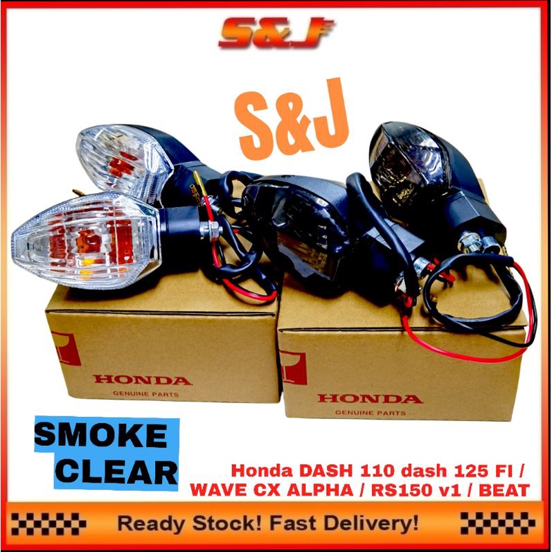 RS150 W110 CX110 ALPHA DASH SIGNAL LIGHT SMOKE / CLEAR HONDA CX RS150 RS150 V2 BEAT V1 FRONT ...