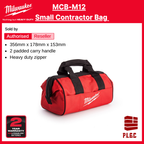Milwaukee MCB-M12 Contractor Bag ( M.1 ) Heavy Duty Canvas Tool Bag ...