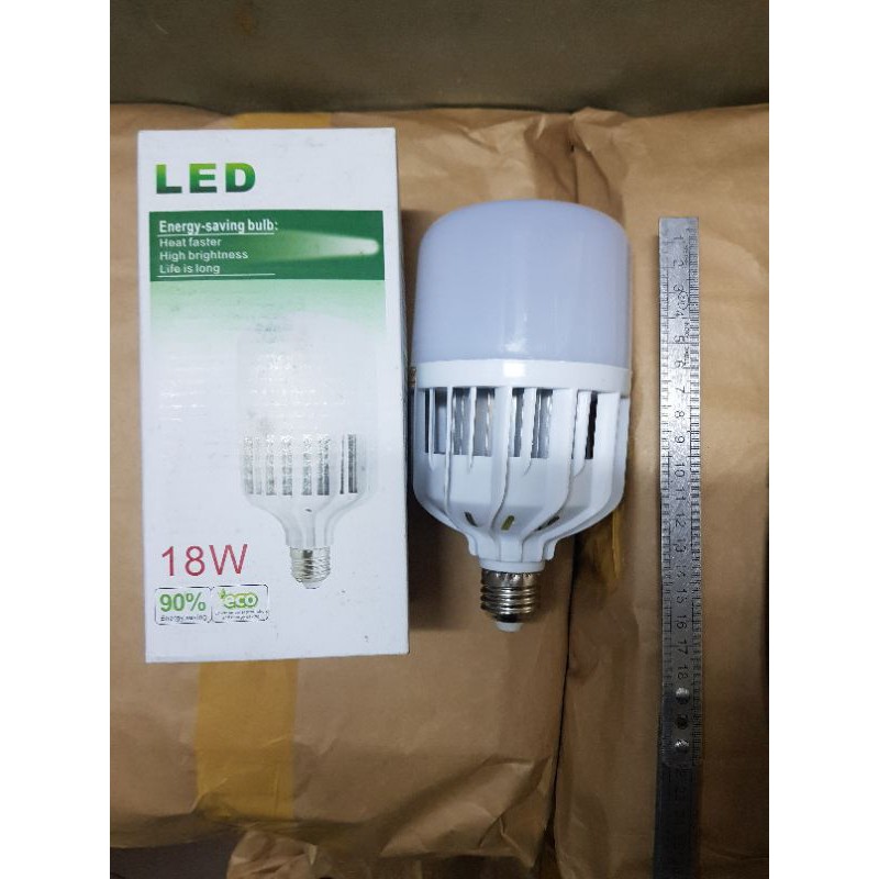 Super bright 18w Led cylindrical bulb with aluminum rim and heatsink ...