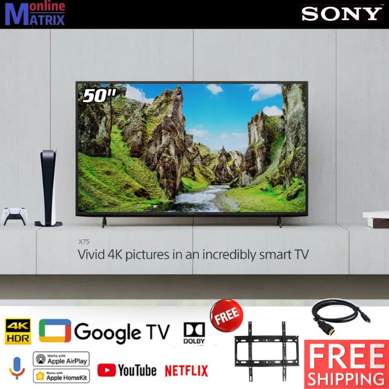 Sony 50 Inch 4K UHD Android TV Netflix Smart TV HDR Google TV KD-50X75 ...