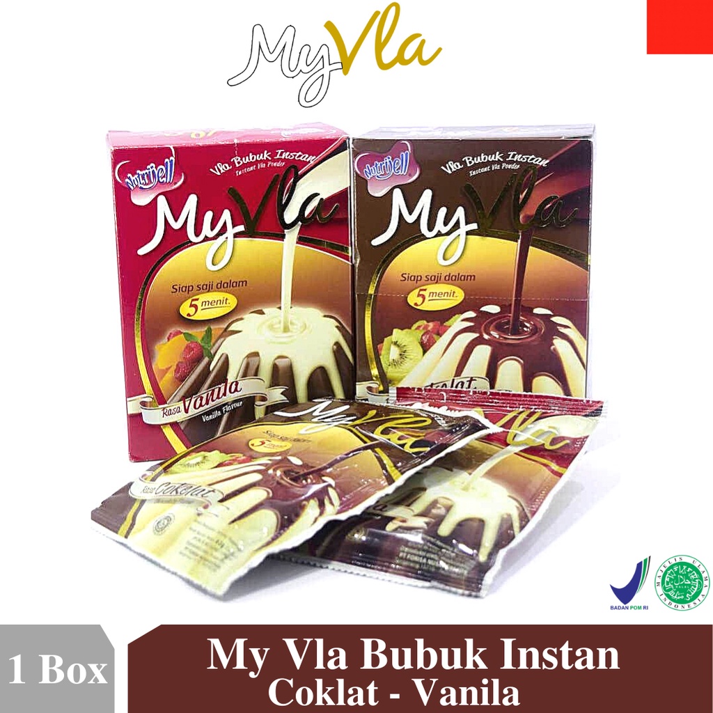 My Vla Instant Chocolate Powder Vanilla 1 Box Contents 6 Sachets ...