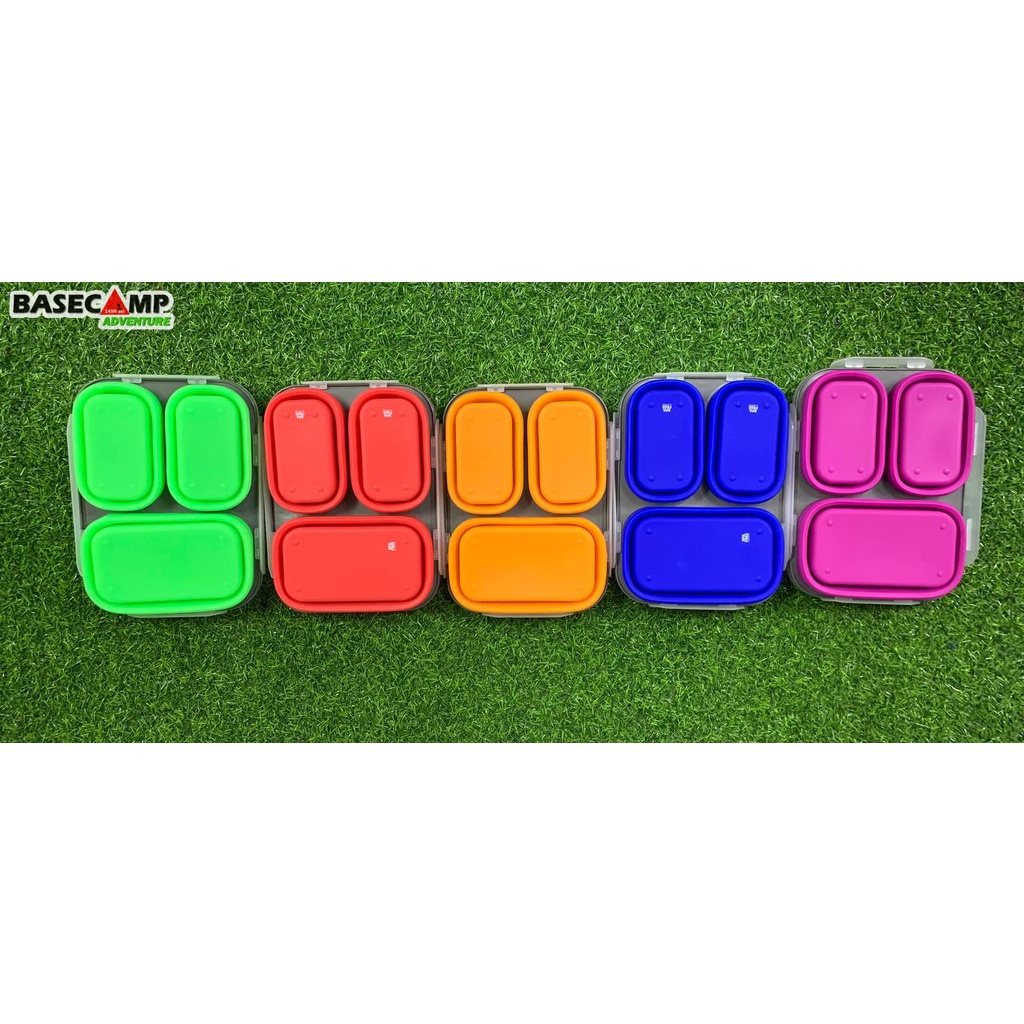 Silicone Collapsible Foldable Tupperware BPA Free Container Food Grade ...