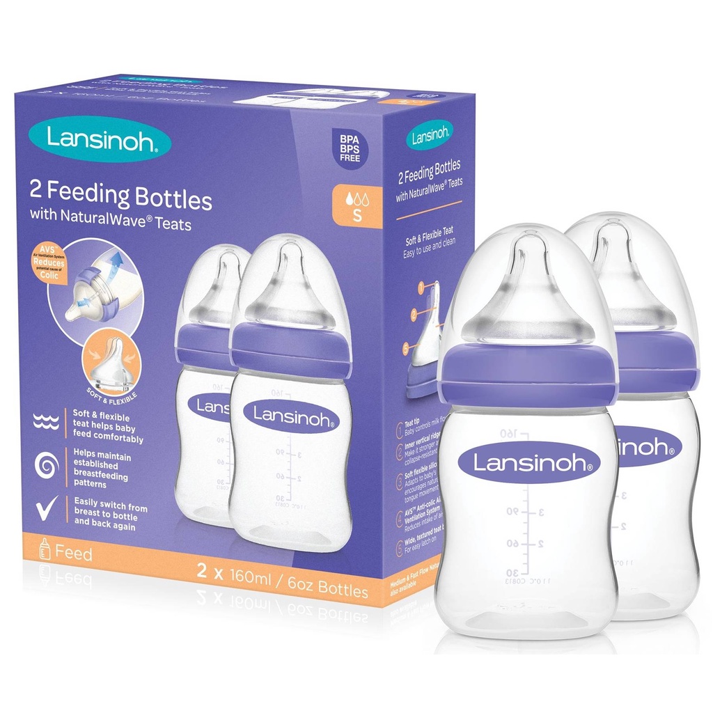 Lansinoh NaturalWave Bottles 6oz/160ml Twin Pack | Shopee Malaysia