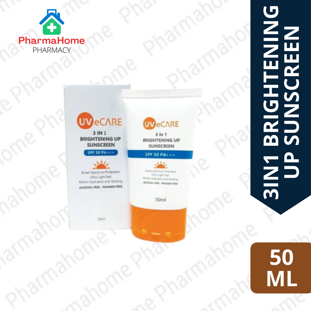 UVeCARE 3IN1 BRIGHTENING UP SUNSCREEN SPF50 PA+++ 50ML | Shopee Malaysia