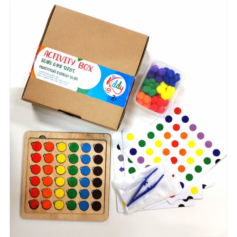 Rainbow Board Colour Sorting Activity Box | Shopee Malaysia