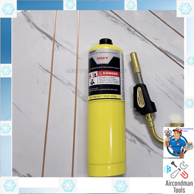 welding tool mapp gas + torch +copper rod pipe Single Barrel hand Torch ...