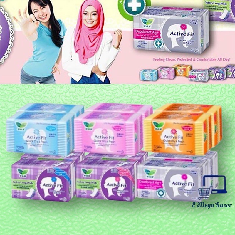 Laurier Active Fit Pantyliners (twinpack) 80s | Shopee Malaysia