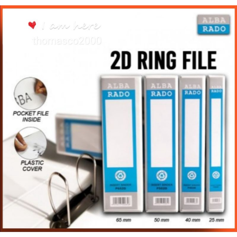 Alba Rado 2D Pvc Ring File 25mm/40mm/65mm / Fail Kulit Putih | Shopee ...