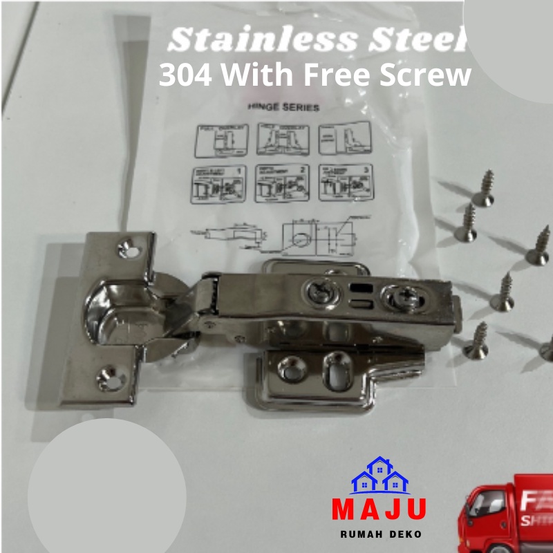 MAJU Hinges Stainless Steel 304 Hydraulic Kitchen Cabinet Furniture ...