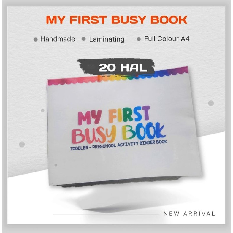 My First Busy Binder Book Activity Toddler Preschool Education 2 3 4 5 ...