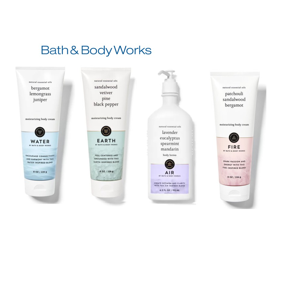 Bath & Body Works Air body Cream / Water Body Cream / Earth Body Cream ...