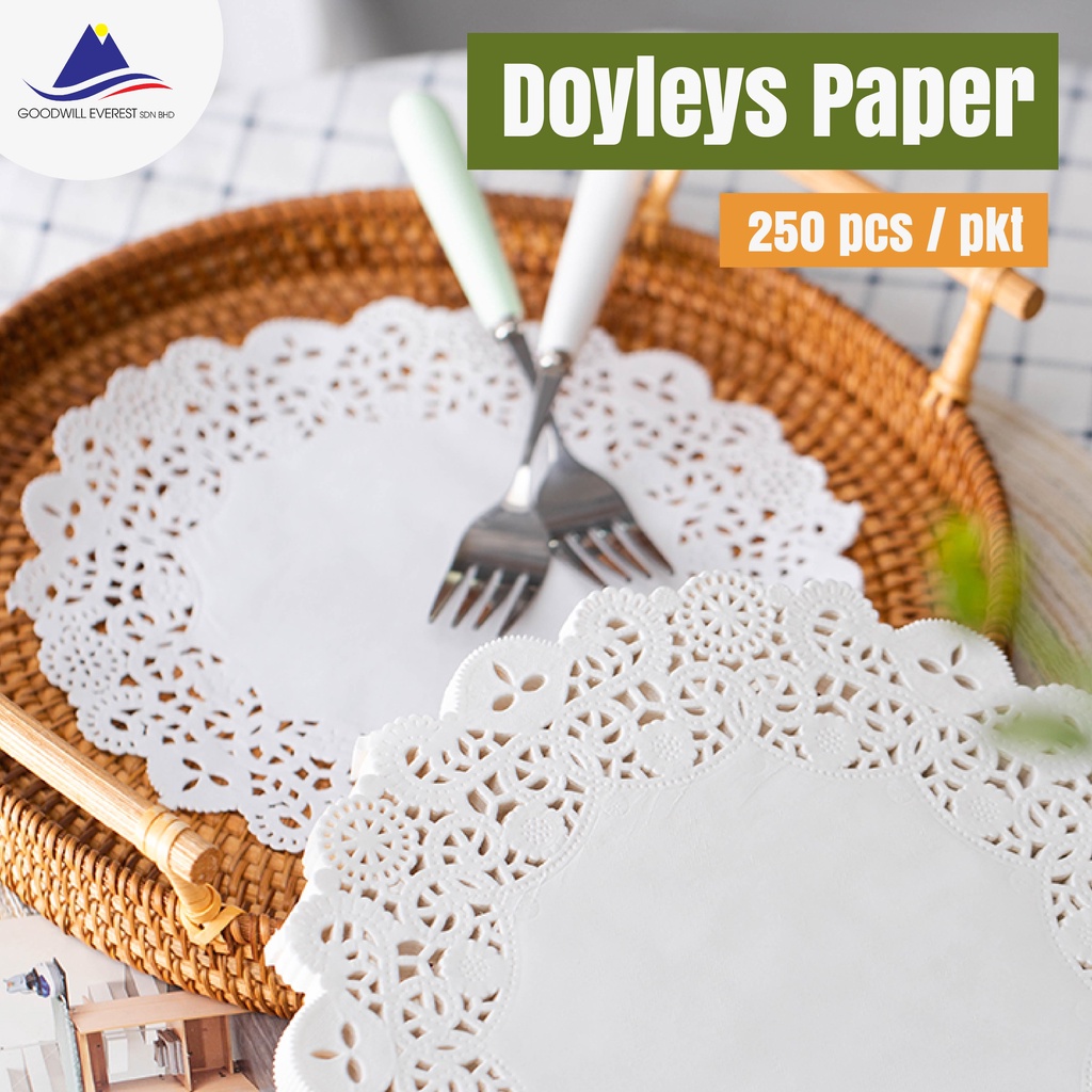 (Ready Stock) 250PCS White Doyleys Paper / Dolly Paper / Doily Paper ...